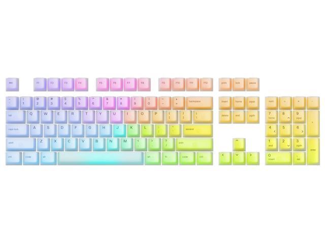 Glorious Polychroma Keycaps: Clear for RGB Shine Through for Mechanical ...