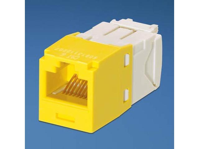Panduit Mini-Com TX6 Plus Giga-Channel Cat6 Jack, Yellow, Box of 50 ...