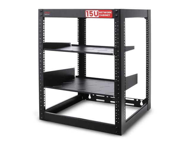 15U Server Rack Network Cabinet - Open Frame Rack, Wall Mountable Heavy ...