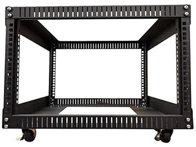 TECHTOO Server Rack 6U Standing Open Frame Rack with 4 Wheels 4 Posts ...