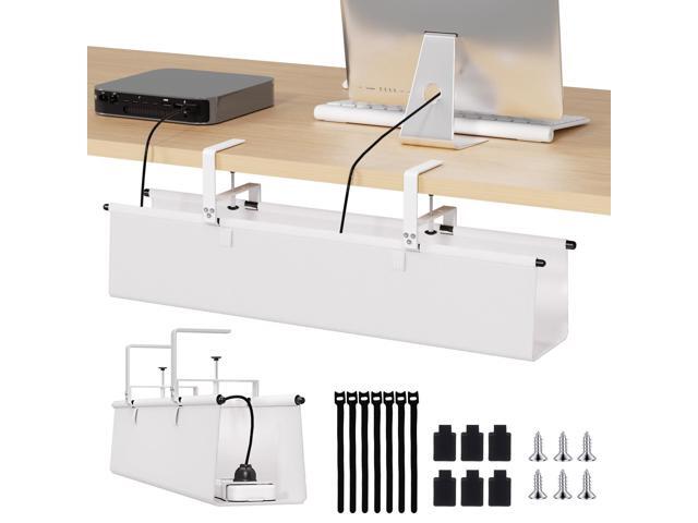 Under Desk Cable Management Tray - 28" Cord Organizer for Desk No Drill ...
