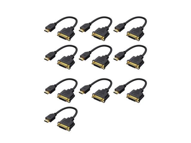 CableCreation HDMI Male to DVI Female 0.5ft [10 Pack], Bi-Directional ...