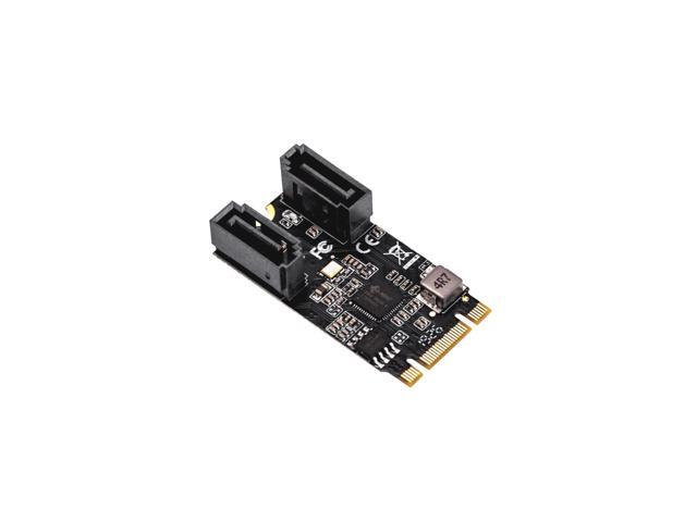 M.2 B+M Key to SATA III 2 Ports Expansion Card Jmicro JMB582 Chipset ...