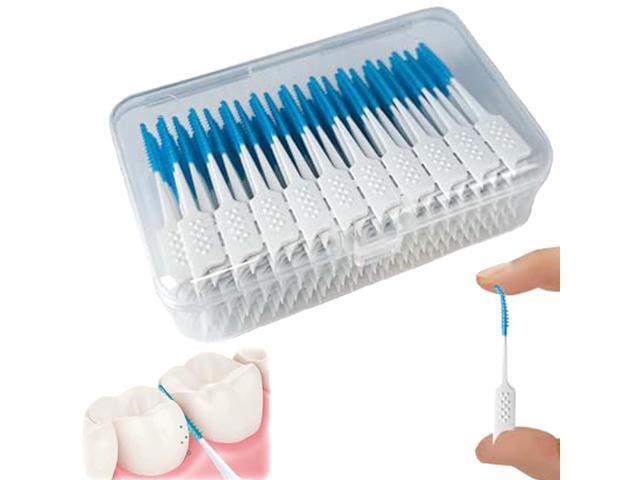 Mericonn Oral Care Green Interdental Brushes - Pack of 200, Lightweight ...