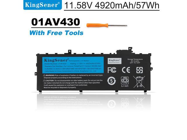 Kingsener 01AV494 01AV430 4.92Ah Laptop Battery For Lenovo Thinkpad X1 ...