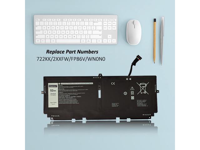 KingSener 722KK 52Wh Laptop Battery For Dell XPS 13 9300 9310 9380 ...