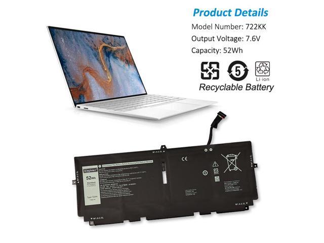 KingSener 722KK 52Wh Laptop Battery For Dell XPS 13 9300 9310 9380 ...