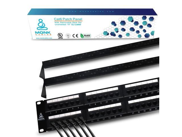 Refurbished: CAT6 Patch Panel UL Listed | 48 Port Punch Down 10GB ...