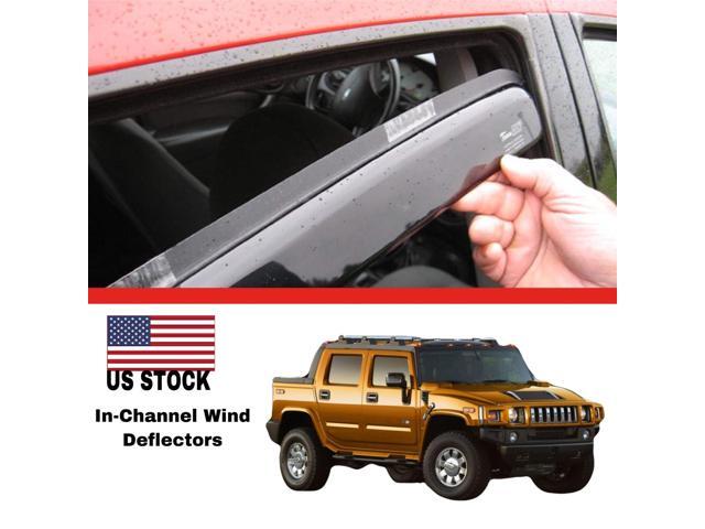 In channel wind DEFLECTORS rain guards for HUMMER H2 2004-2008 4pc set ...