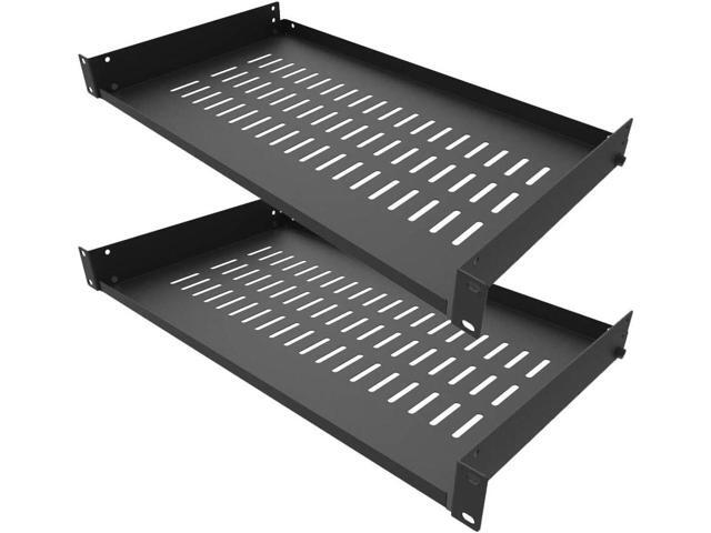 Jingchengmei 2 Pack of 1U Disassembled Vented Cantilever Server Rack ...