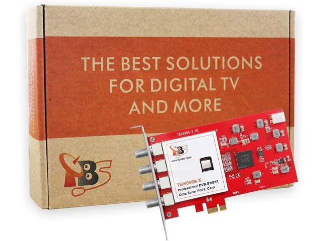 TBS6909X DVB-S/ S2/ S2X 8 Tuner PCI Express Digital Satellite TV Card ...
