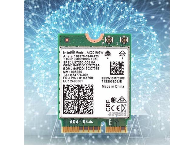 AX201NGW WiFi Card,WiFi 6E M.2 Laptop 2.4Gbps 802.11ax Wireless Intel ...