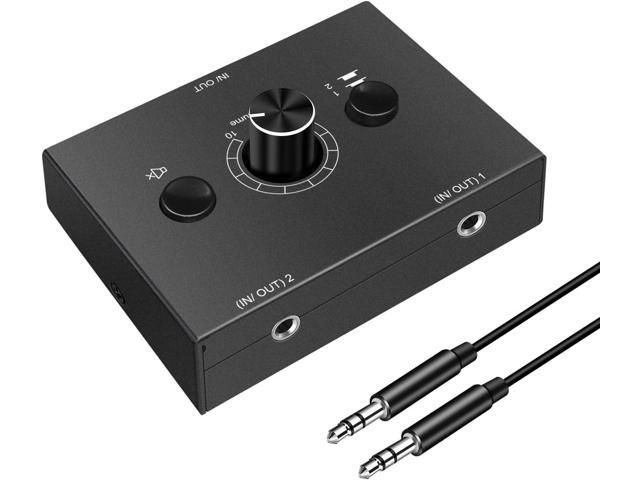 3.5mm Audio Switcher, 2 Input 1 Output / 1 Input 2 Output Audio Splitter Switcher, Audio ...