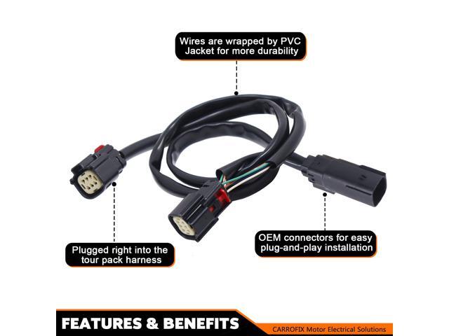 CARROFIX Replacement CD-TP-QD-14 Dynamics Quick Disconnect Wiring Harness for 2014-2023 Harley ...