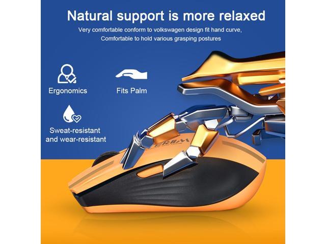 New LT-T19 Ergonomic Gaming 2.4G TYPE-C Wireless Charging Mouse RGB ...