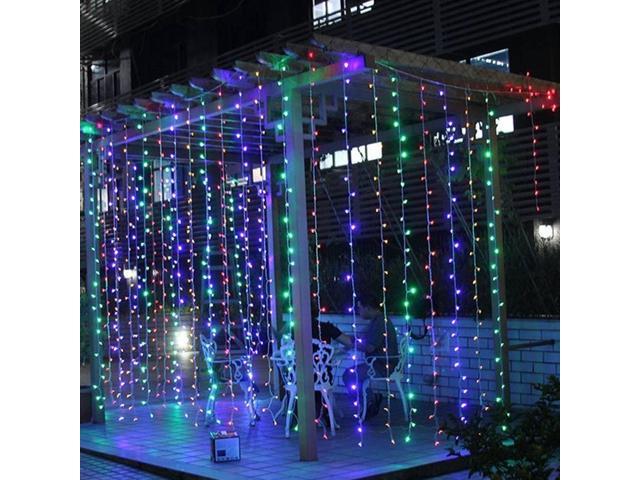 300 LED Curtain String Light Remote Multicolor - Newegg.com