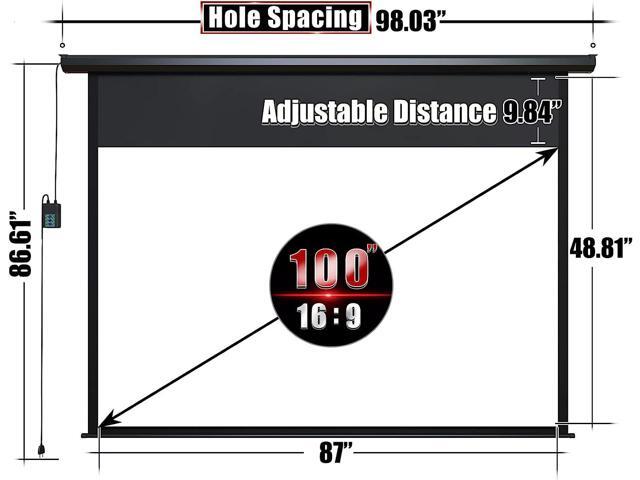 100 Inch Projector Screen Dimensions