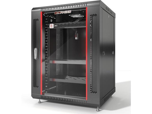 Server Rack - Wall Mount Networking Cabinet - Locking IT Cabinet - 19 ...