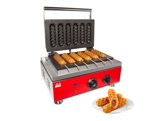 AR-EG6X Hot Dog Waffle Maker | 6 Corn Dogs | Commercial Waffle Iron ...