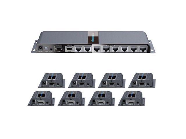 LKV718Pro HDMI Extender 1080P@60HZ 1x8 POE Splitter Device with Loop ...