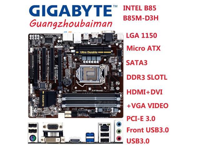 Refurbished: Gigabyte GA-B85M-D3H Socket 1150 DDR3 32G USB3.0 SATA3.0 ...