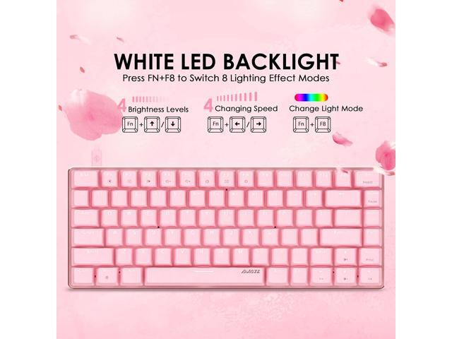 Gaming Keyboard Mouse Combo Wired White Led Backlit 82 Keys Ergonomic ...