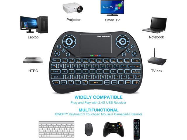 (Newest Version) Mini Wireless Keyboard with Touchpad QWERTY Keypad ...
