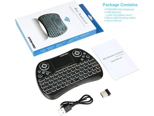 (Newest Version) Mini Wireless Keyboard with Touchpad QWERTY Keypad ...