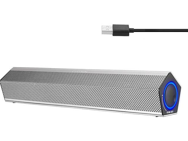 Dual Mode Computer Speakers, 8W HiFi Stereo, Wired USB Connection with ...