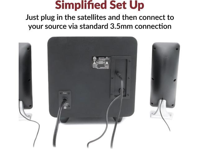 Cyber Acoustics CA-3610 2.1 Multimedia Speaker System with Subwoofer ...