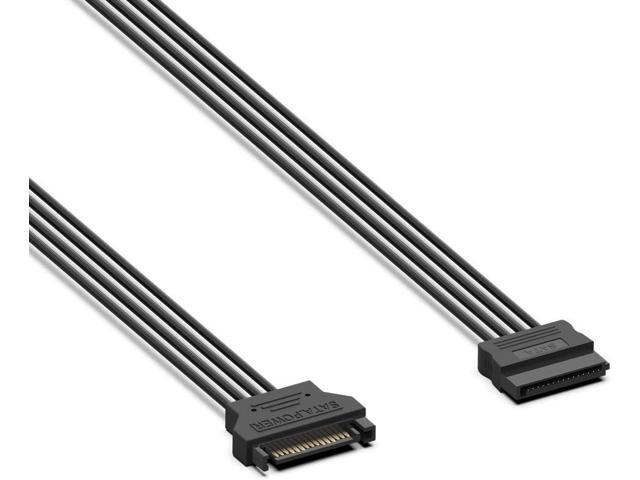 3 Pack SATA Power Extension Cable 3Pack 15 Pin SATA Male to Female ...