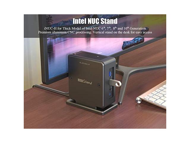 Vertical Stand for Intel NUC, ElecGear iNUC-H Aluminum Desktop Support ...