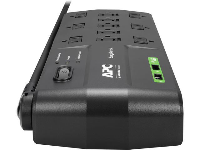 APC 11-Outlet Surge Protector Power Strip with USB Charging Ports, 2880 ...