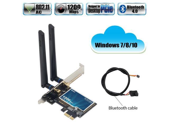 Dual Band PCI-E WiFi Adapter Desktop PC PCI-E AC1200 Mbps Wireless-AC ...