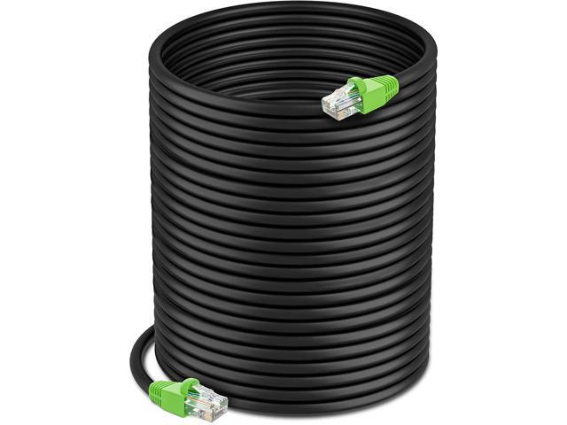 Cat6 Outdoor Ethernet Cable (200 Feet) CCA Copper Clad, Waterproof ...