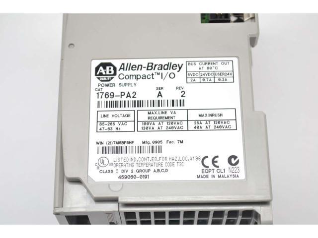 Allen-Bradley 1769-PA2 CompactLogix AC Power Supply CA - Newegg.com