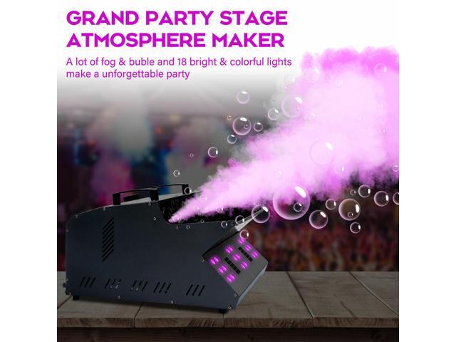 3000W Smoke Fog Bubble Machine RGB LED DJ Light DMX Stage Bubble Blower ...
