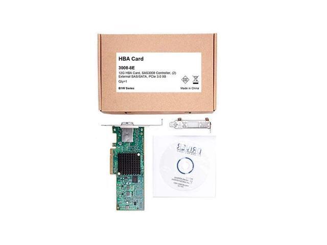 12G External PCI-E SAS/SATA HBA Controller Card, Broadcom's SAS 3008 ...