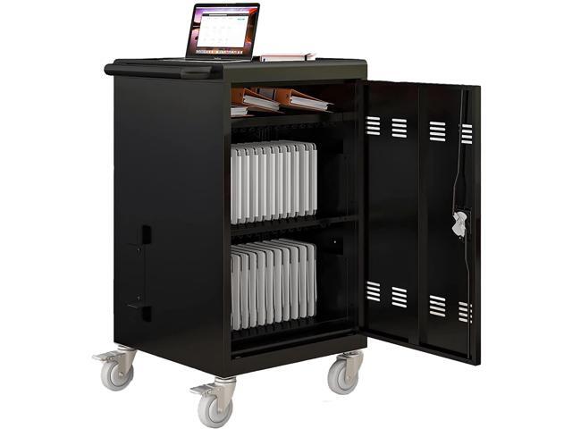 Laptop and Tablet Storage Cart, Mobile Charging Cart and Cabinet for Up ...