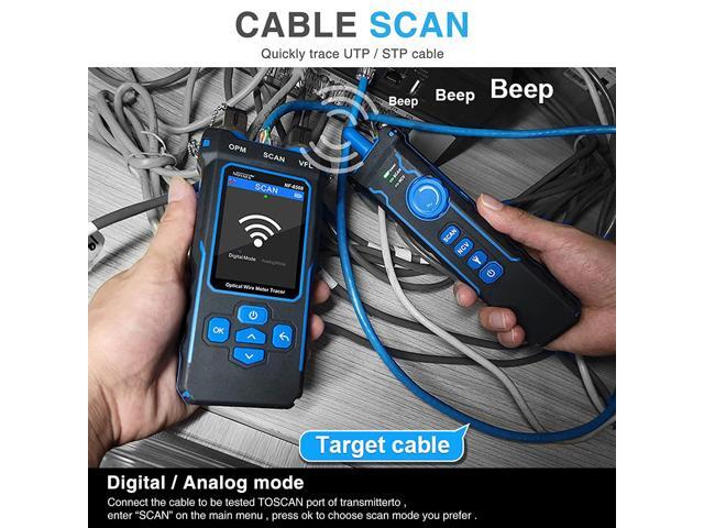 Network Cable Tester with Optical Power Meter LCD Screen PoE ,RJ11 RJ45 ...