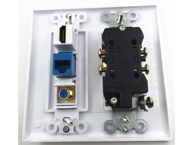 IBL-15A Power Outlet, 1 Port HDMI, 1 Cat6 Ethernet, 1 Coax Cable TV ...