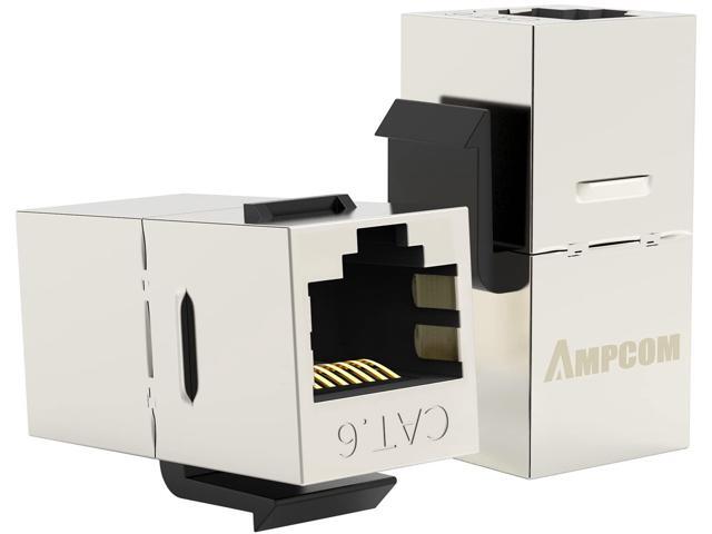 CAT6 RJ45 Inline Coupler Keystone Jack, Shielded Female to Female- 10 ...