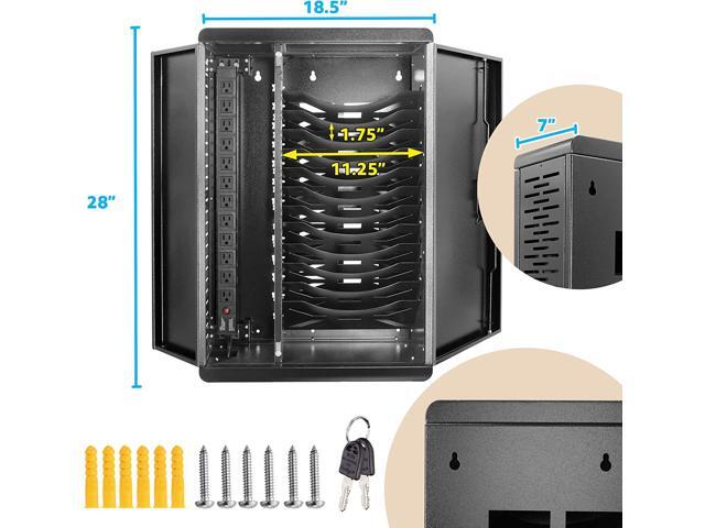 Fully Assembled Wall Mount Tablet Charging Station,Locking Security ...