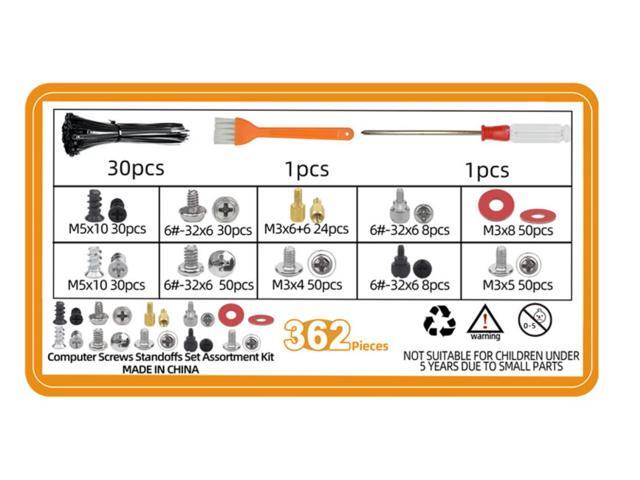 362pc Computer Screws Assortment Kit | Motherboard Standoff Risers ...