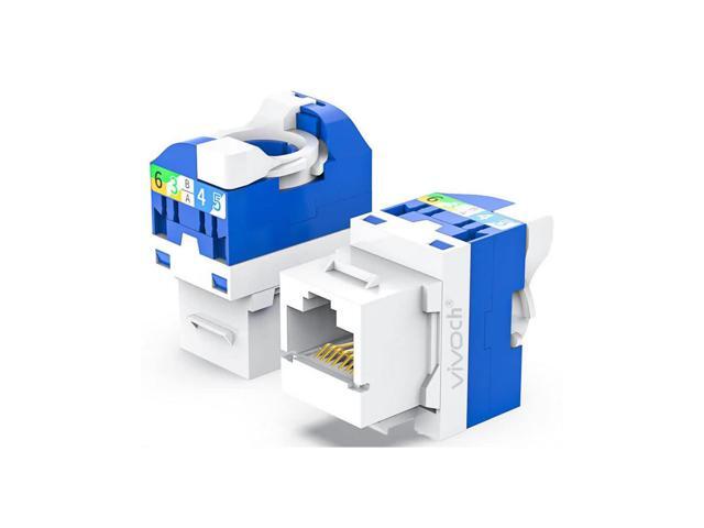 16 Pcs - Cat6 Keystone Jack, POE Cat6 RJ45 Keystone Jack Module ...