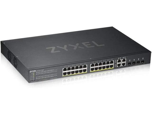 ZyXEL 24-Port Gigabit Ethernet High Powered PoE 375W NebulaFlex Smart ...