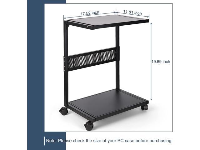 PC Stand Computer Tower Stand 2-Tier Metal CPU Stand with Locking ...