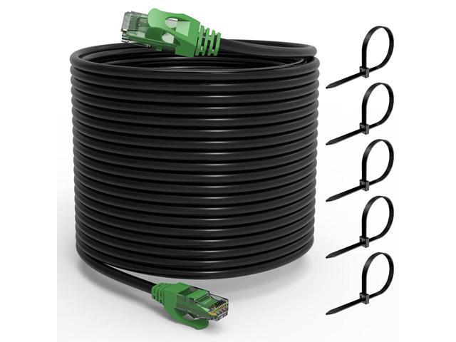 Cat6 Outdoor Ethernet Cable 300FT, 24AWG CCA Patch Cord, UTP ...
