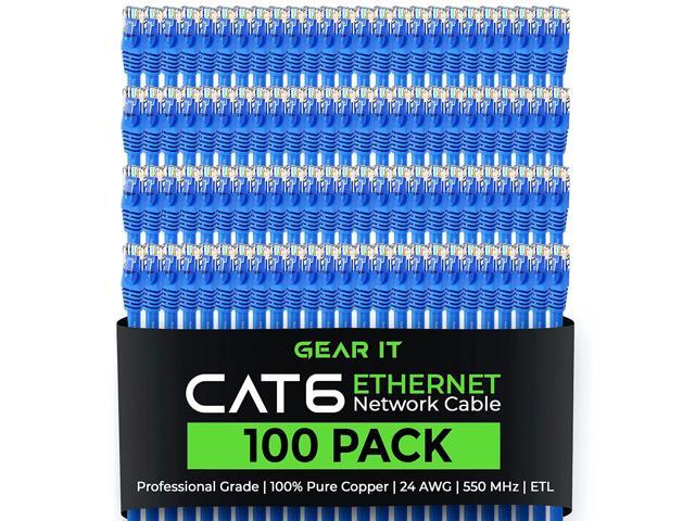 Cat 6 Ethernet Cable 1.5 ft 18-Inch (100-Pack) - Cat6 Patch Cable, Cat ...