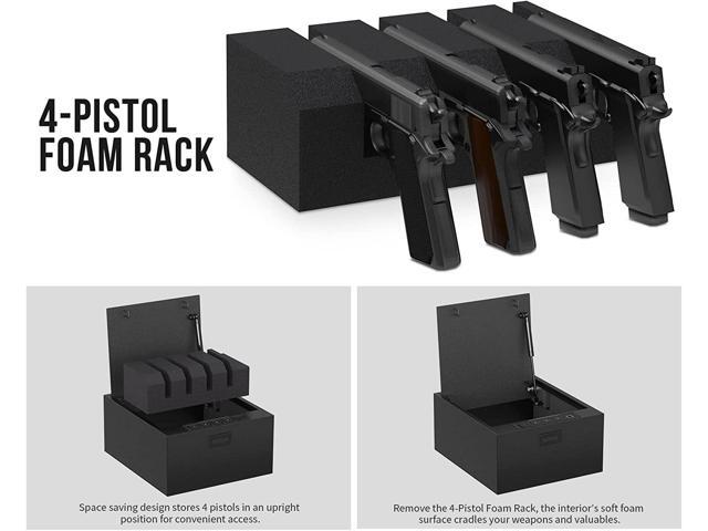 Gun Safe,4-Pistol Multifunction Gun Safe,California DOJ Certified,Quick ...